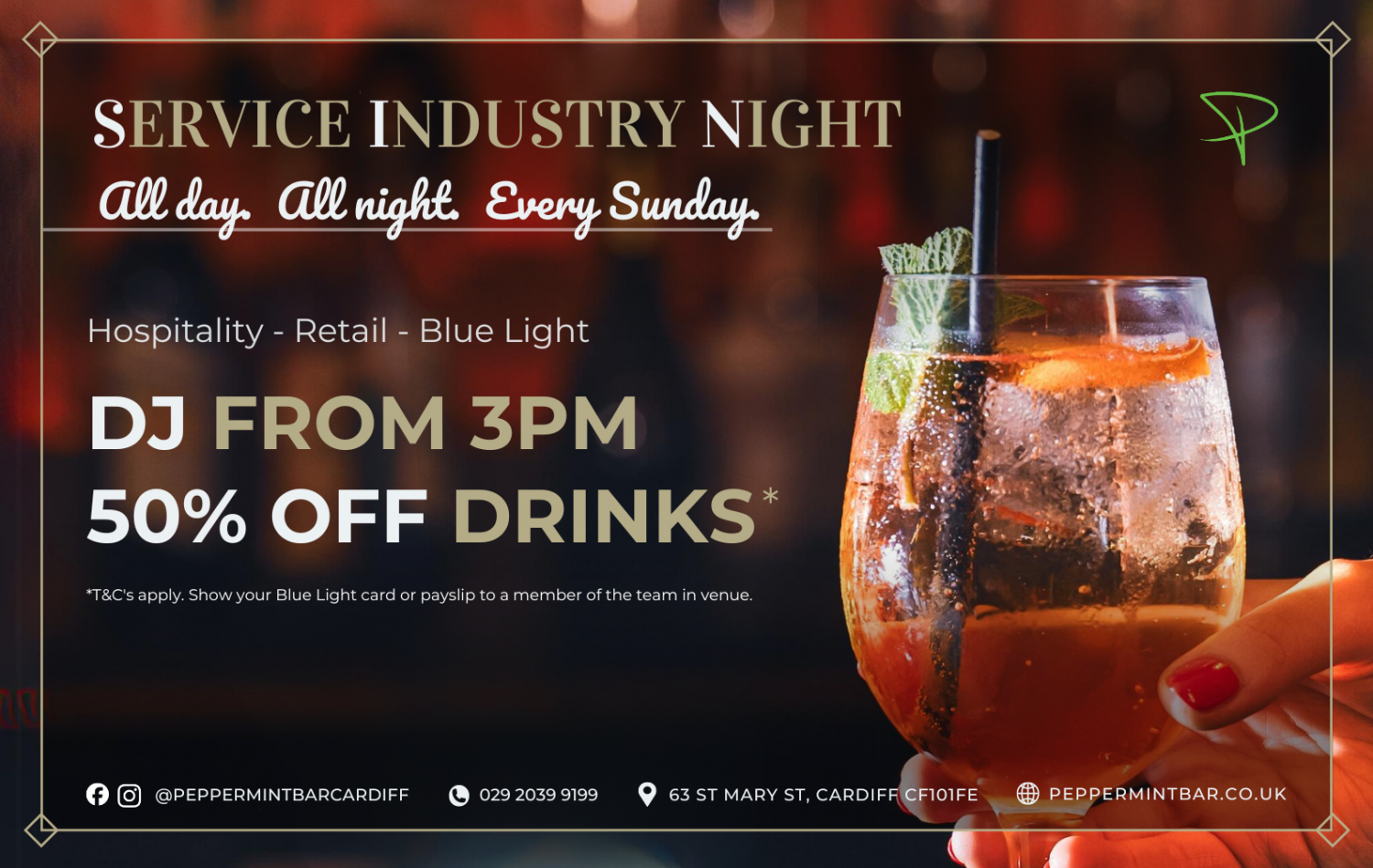 Whats On and Events | Cardiff | Peppermint Bar and Kitchen