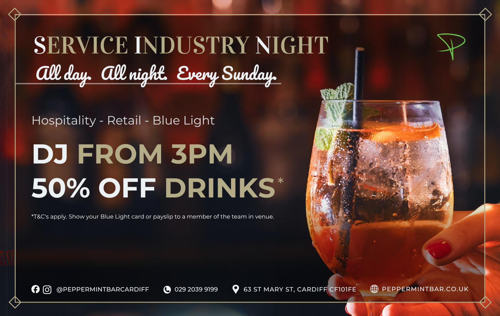 Whats On and Events | Cardiff | Peppermint Bar and Kitchen