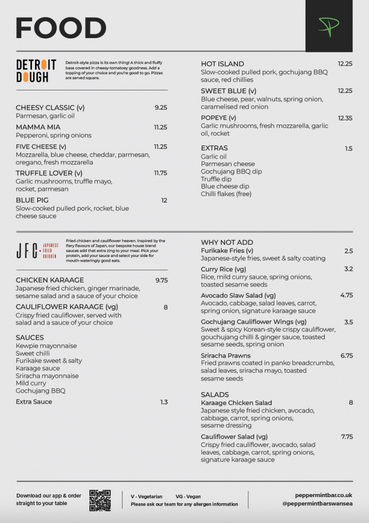 Peppermint Swansea | Food