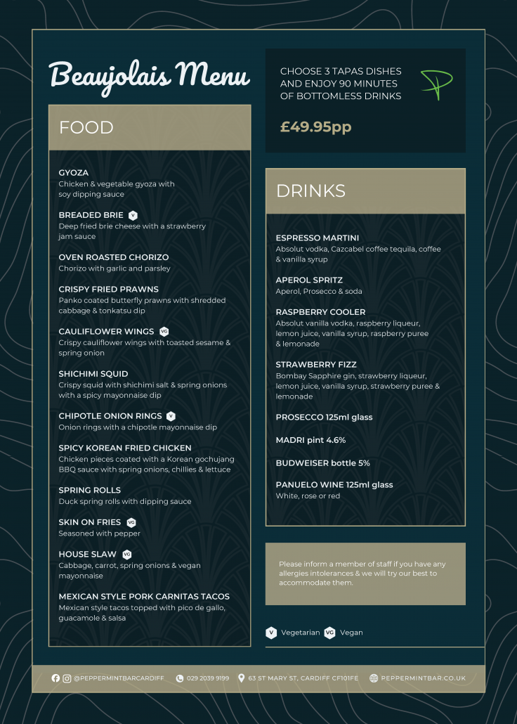 Peppermint Cardiff | Food