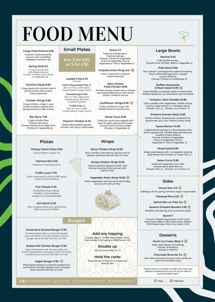 Peppermint Cardiff | Food